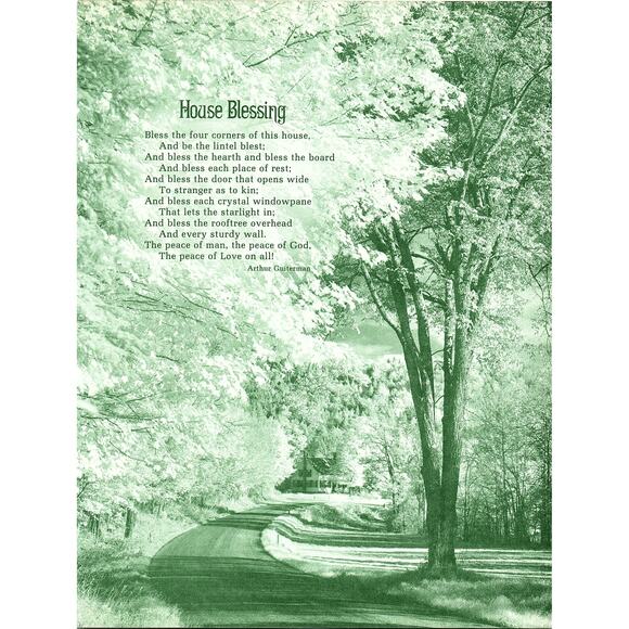 None and/or Unknown | Other | House Blessing Arthur Guiterman 97s Poem ...